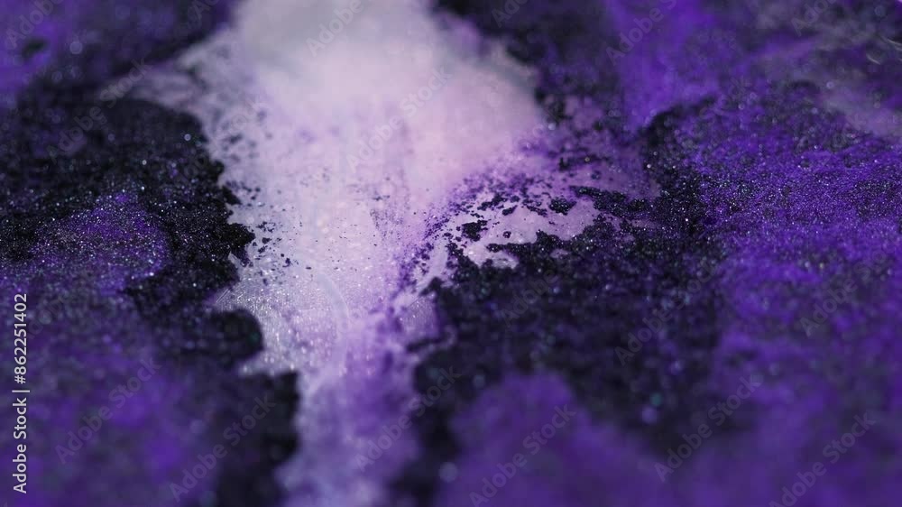 Sparkling paint. Wet glitter texture. Defocused purple black color ...