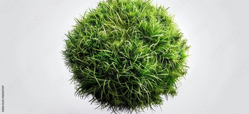 Patch of fresh green lawn grass, cut out on transparent background ...