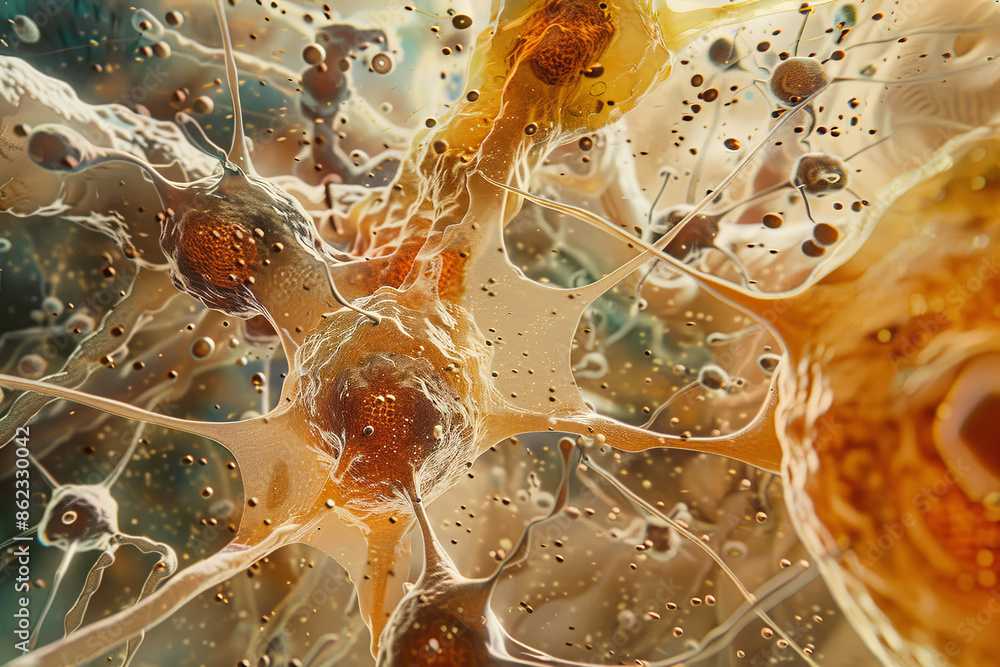 Illustration of neurogenesis in the brain, showing how neural stem ...