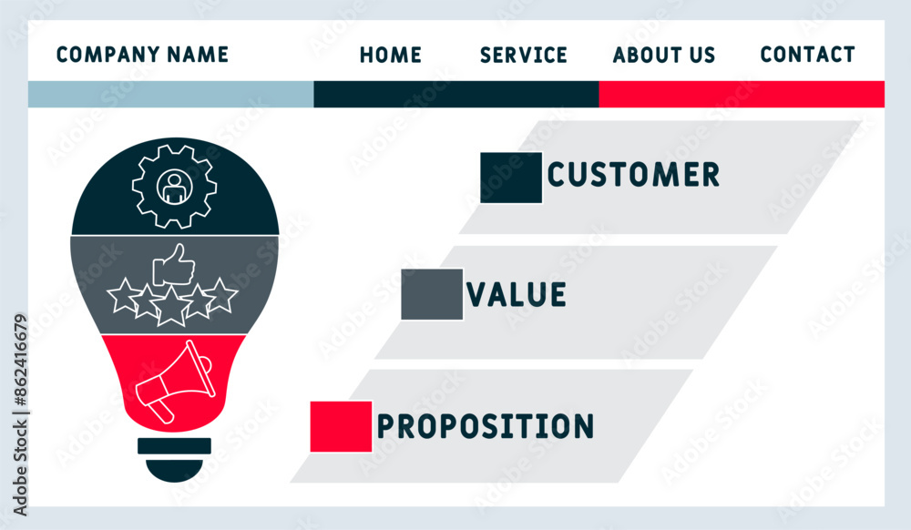 CVP - Customer Value Proposition acronym. business concept background ...