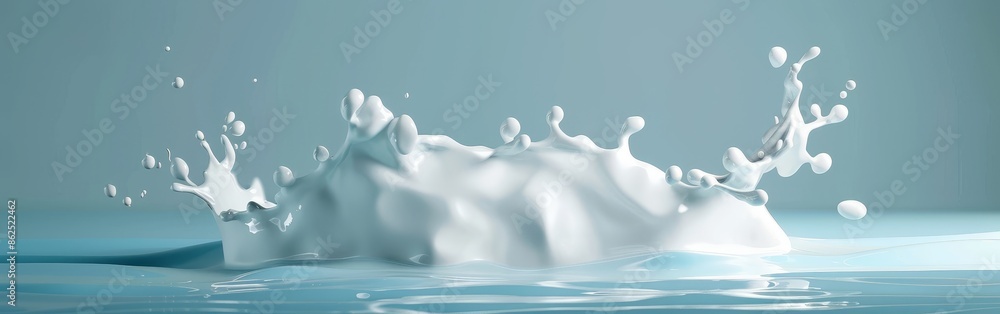 splattered milk splash, pouring white liquid flow for low, full ...