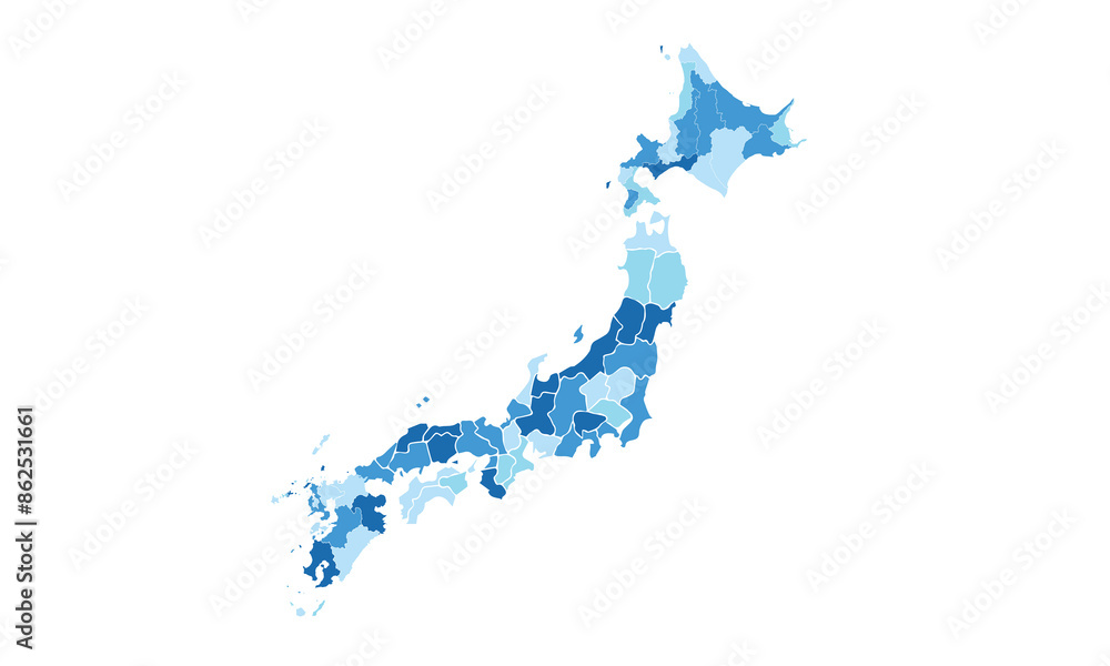 Map of Japan isolated modern colorful style. for website layouts ...