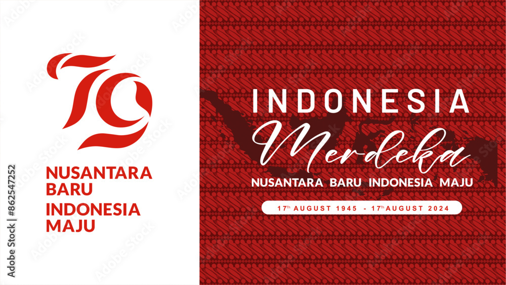79th Anniversary of Republic of Indonesia Independence day background ...