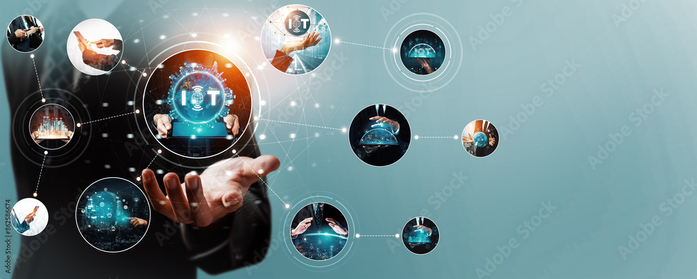 Communication technology , smart connection IOT and people network ...