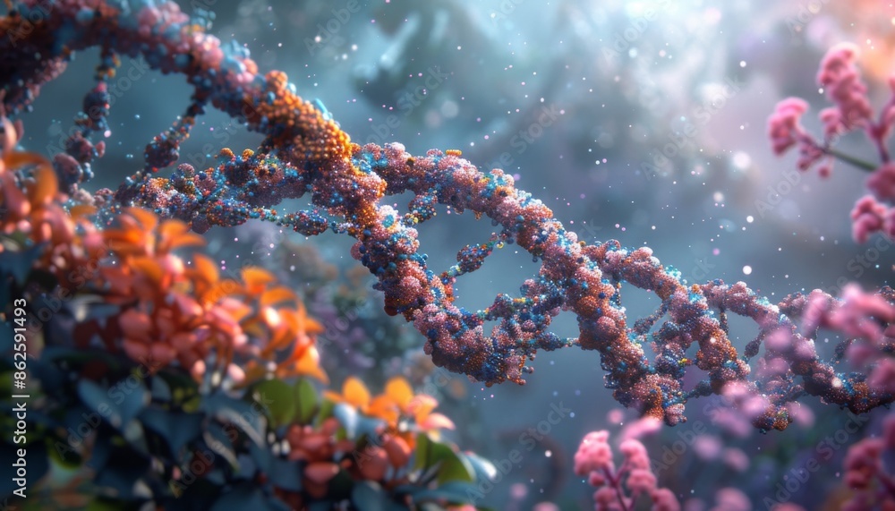 visually engaging depiction of the human genome, showing how DNA ...