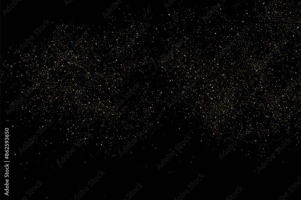 Space star sky. Gold light pattern texture on black backdrop. Abstract ...