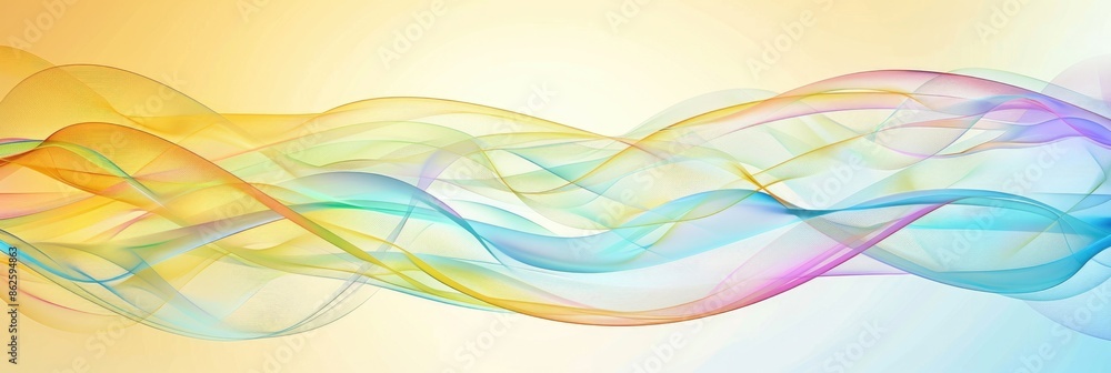 Wavy Border. Colored Modern Wave Design for Header and Footer Element ...