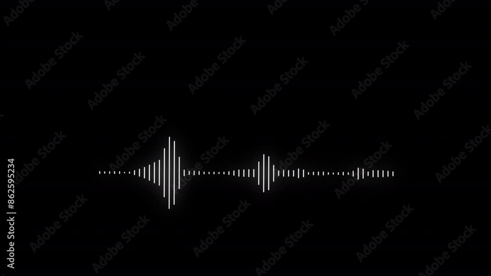 sound wave audio wave from isolated on black background. Minimalist ...