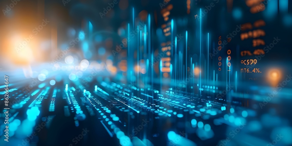 Electric Blue Font used for Displaying Various Graphs and Numbers on ...