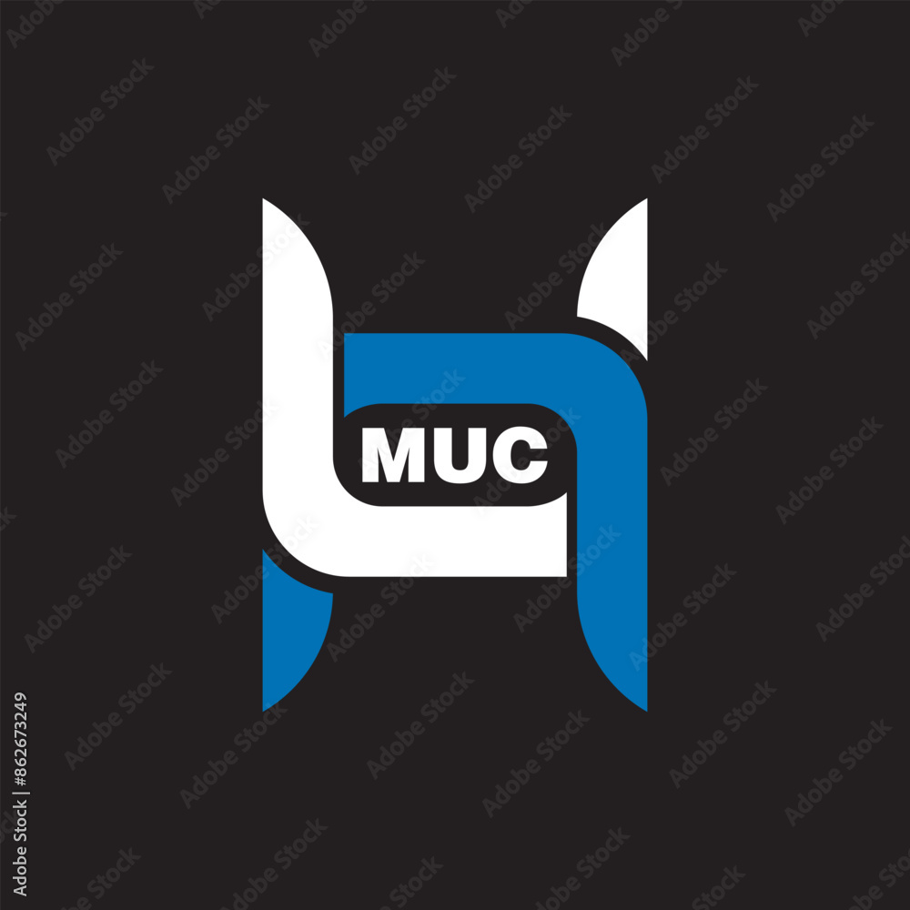 MUC letter logo design on white background. MUC logo. MUC creative ...