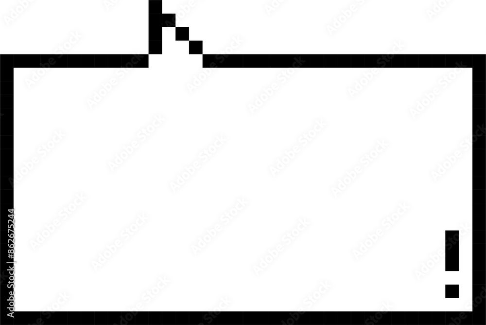 8bit retro game pixel speech bubble balloon icon sticker memo keyword ...