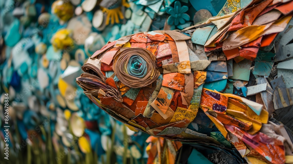 3. An artistic representation of upcycled crafts made from recycled ...
