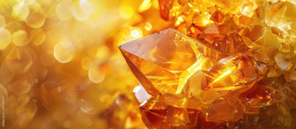 Macro photography of copal, a semi-precious crystal resembling sun ...