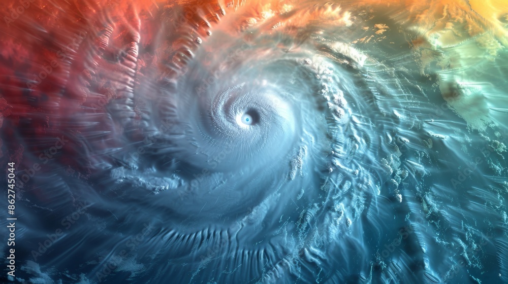 Dynamic 3d Visualization Of Weather Radar Data Showing Intense Storm System With Colorful