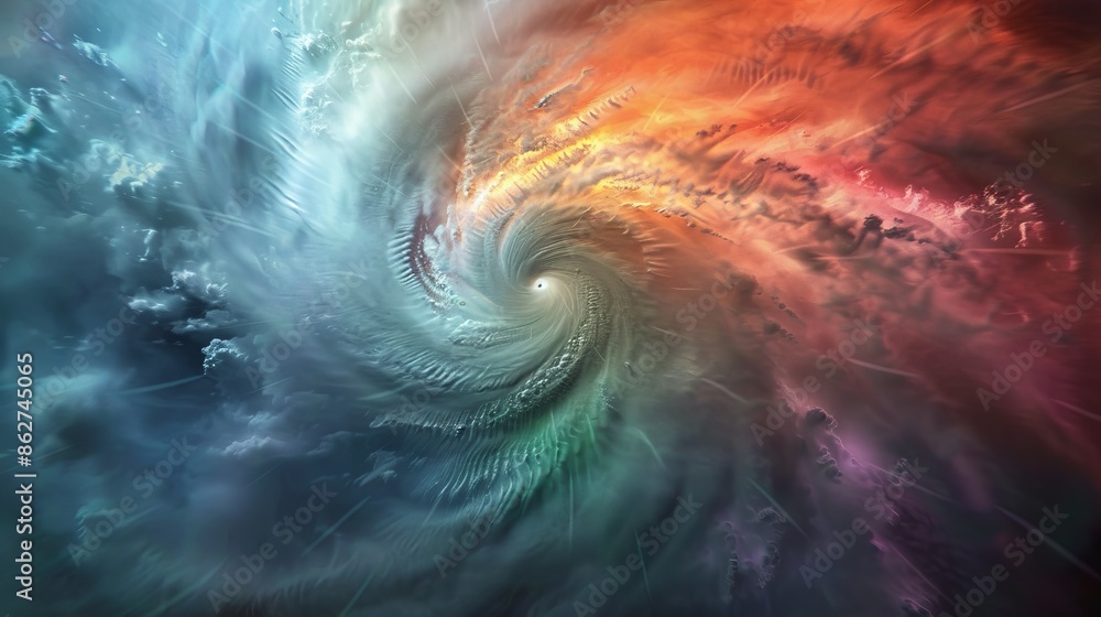 Dynamic 3D visualization of weather radar data showing intense storm ...