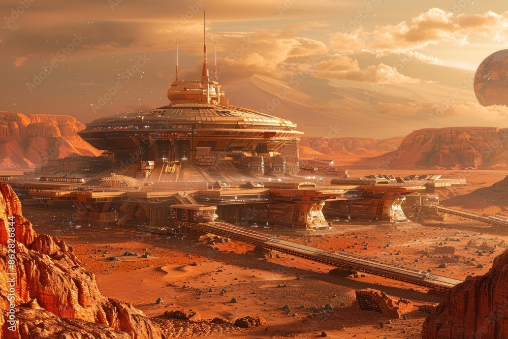base on mars Animated concept of a Mars base for habitation and ...