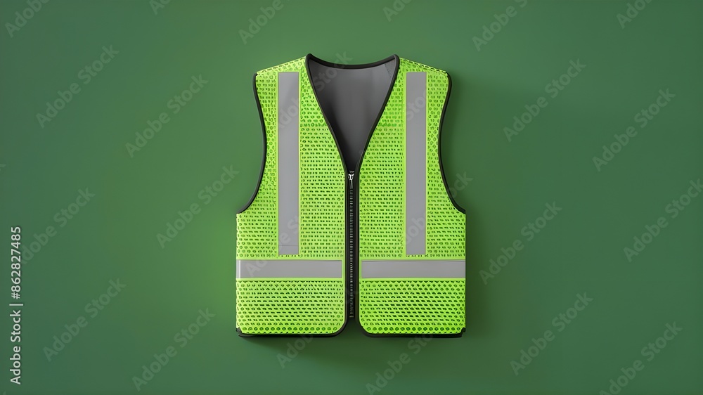 This 3D vector mockup of personal protection equipment shows a safety ...
