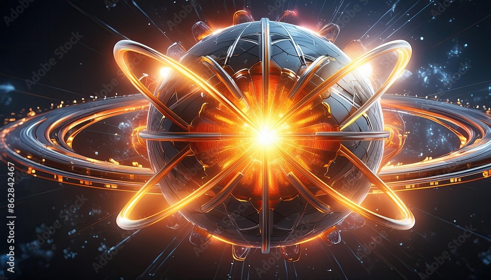 Atom explosion, nuclear bomb fusion reaction atomic bomb explosion ...