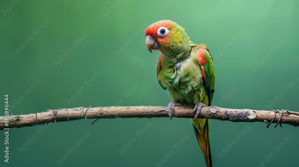 Portrait photography of Conure (various species) bird catch standing on ...