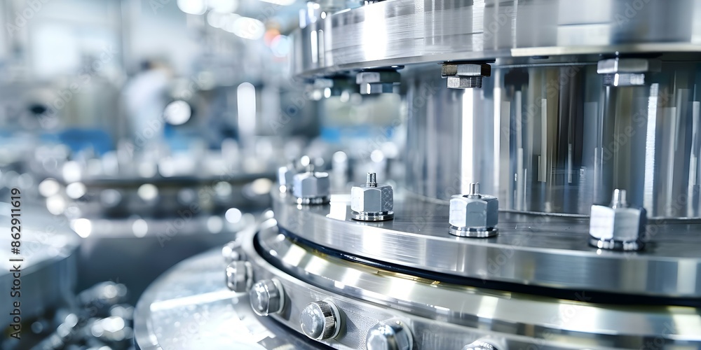 Image of Pharmaceutical Bioreactor Equipment in Production. Concept ...