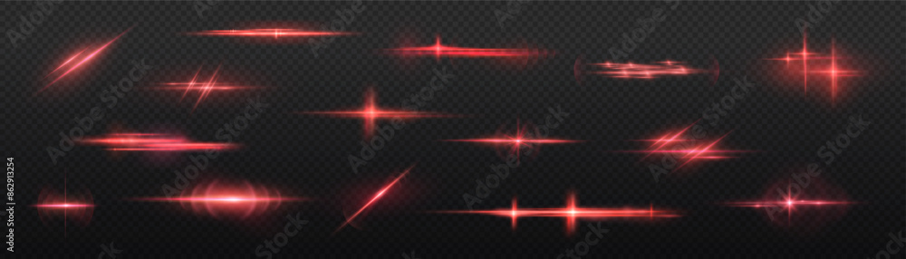 Light red effect reflections, neon illumination in red colors. Bright ...