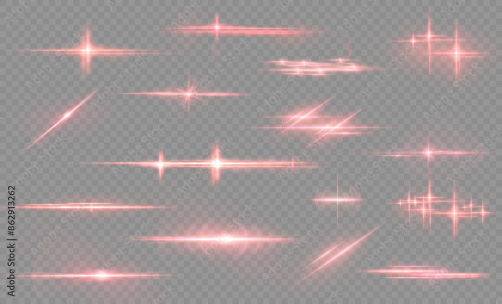Light red effect reflections, neon illumination in red colors. Bright ...