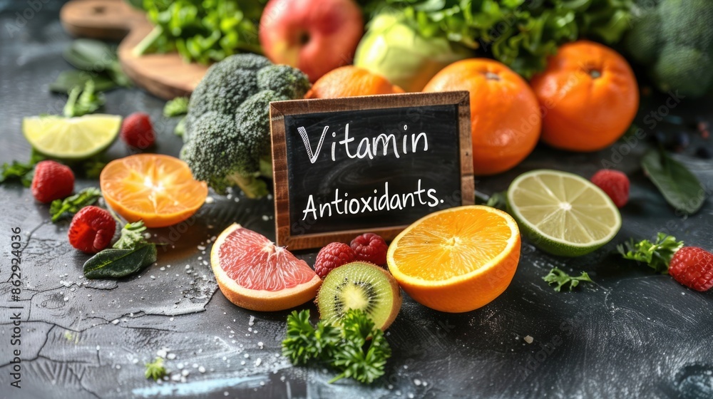 Nutritional Ingredients Tagged for Health Benefits - Concept of Health ...