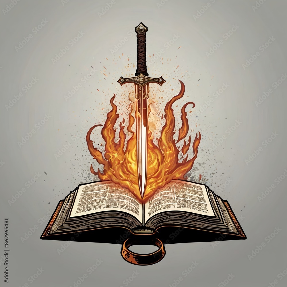 Sword of the spirit. Holy bible. For the word of God is living and ...