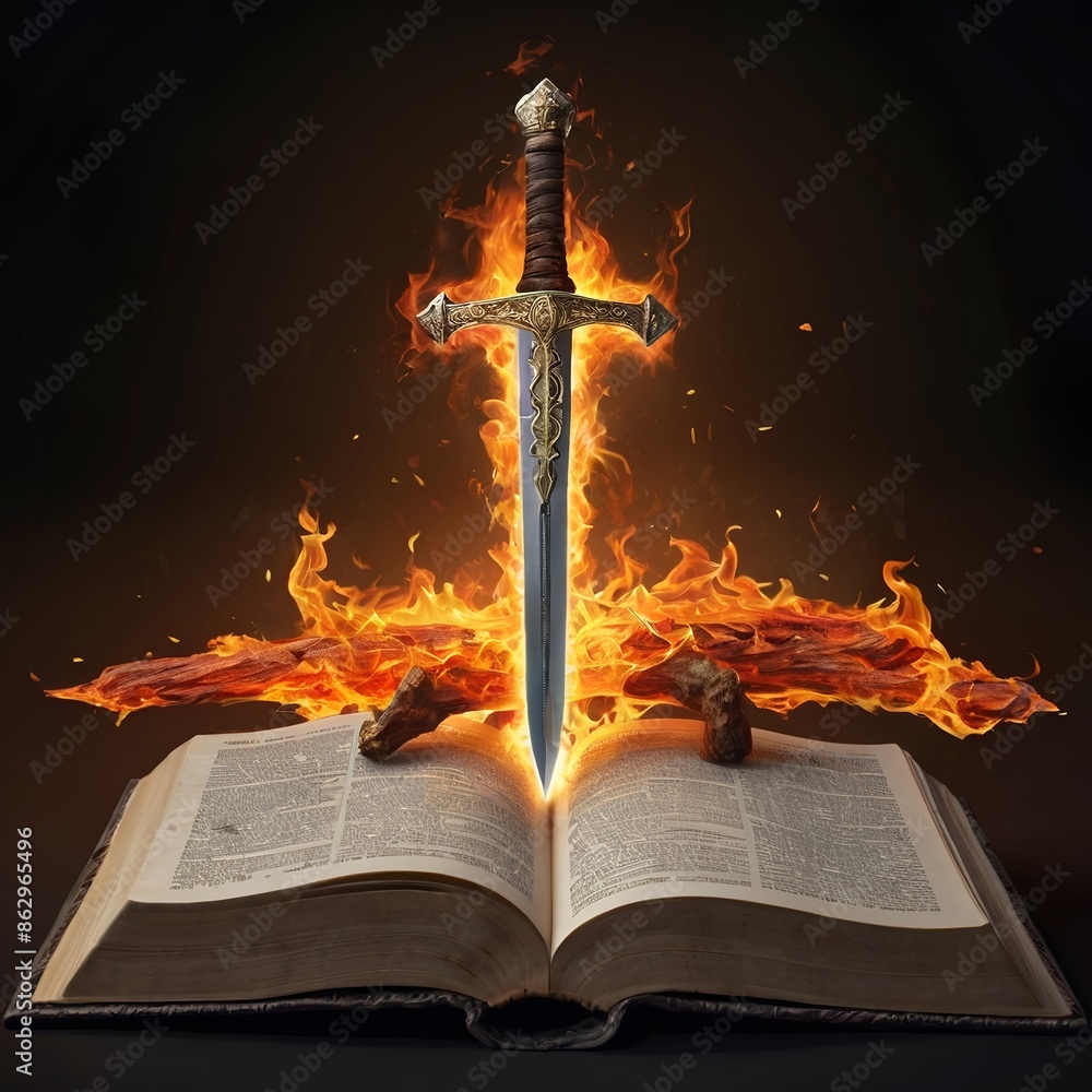 Sword of the spirit. Holy bible. For the word of God is living and ...