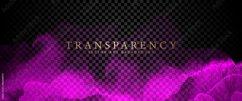 Pink fog or smoke isolated transparent special effect. Pink vector ...