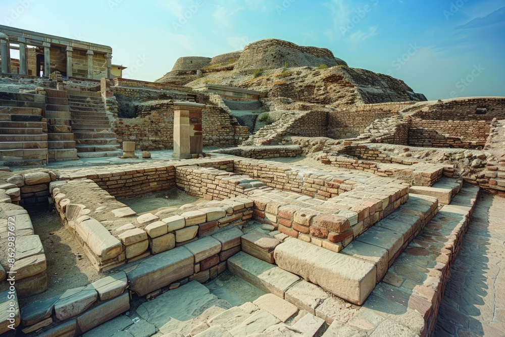 The ancient ruins of Mohenjo-daro, a significant Indus Valley ...
