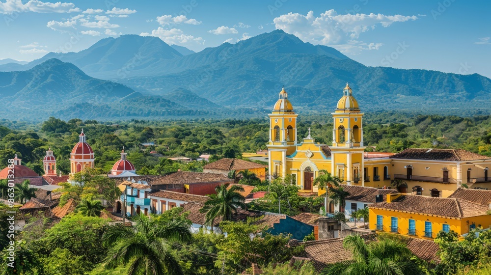 The colonial city of Comayagua, Honduras, known for its historic center ...