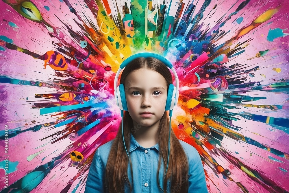 Auditory Hallucinations Visualized: A Surreal Explosion of Color. The ...