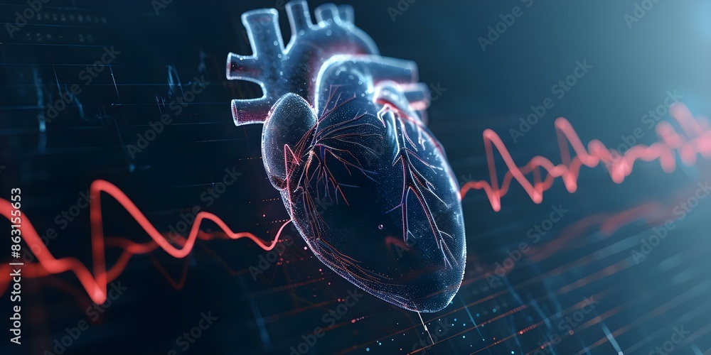Detailed illustration of cardiac conduction system regulating ...