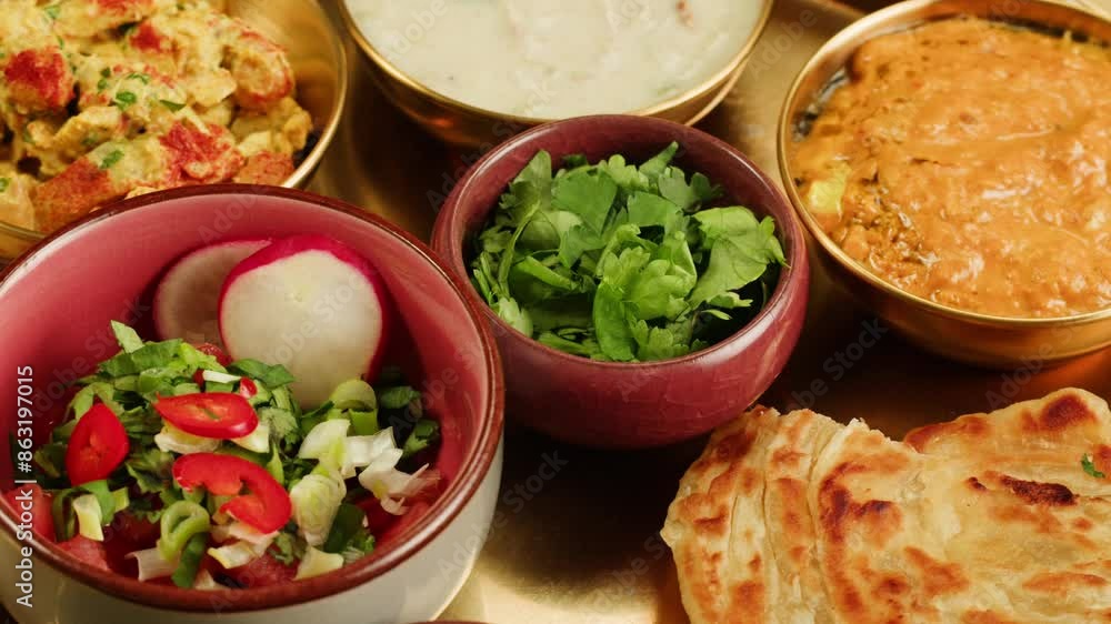 Assorted indian Sri Lankan food set on wooden background. Dishes and ...