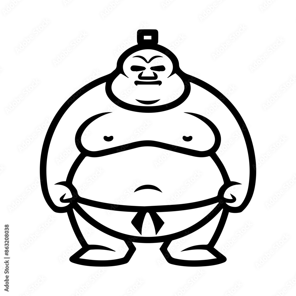 Sumo icon or modern line symbol. Vector line art and icon design with ...