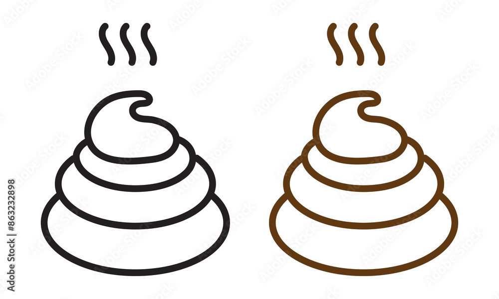 Poop icon set. dog shit vector icon. animal poo sign suitable for apps ...