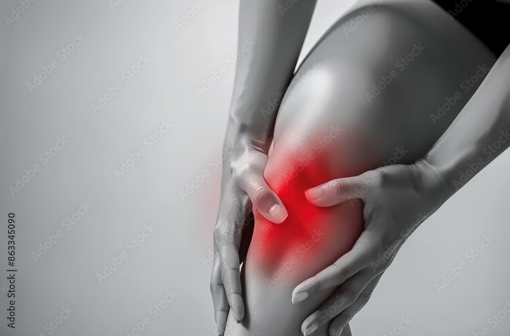 Knee pain,Photo of a person holding their knee in pain , symbolizing ...