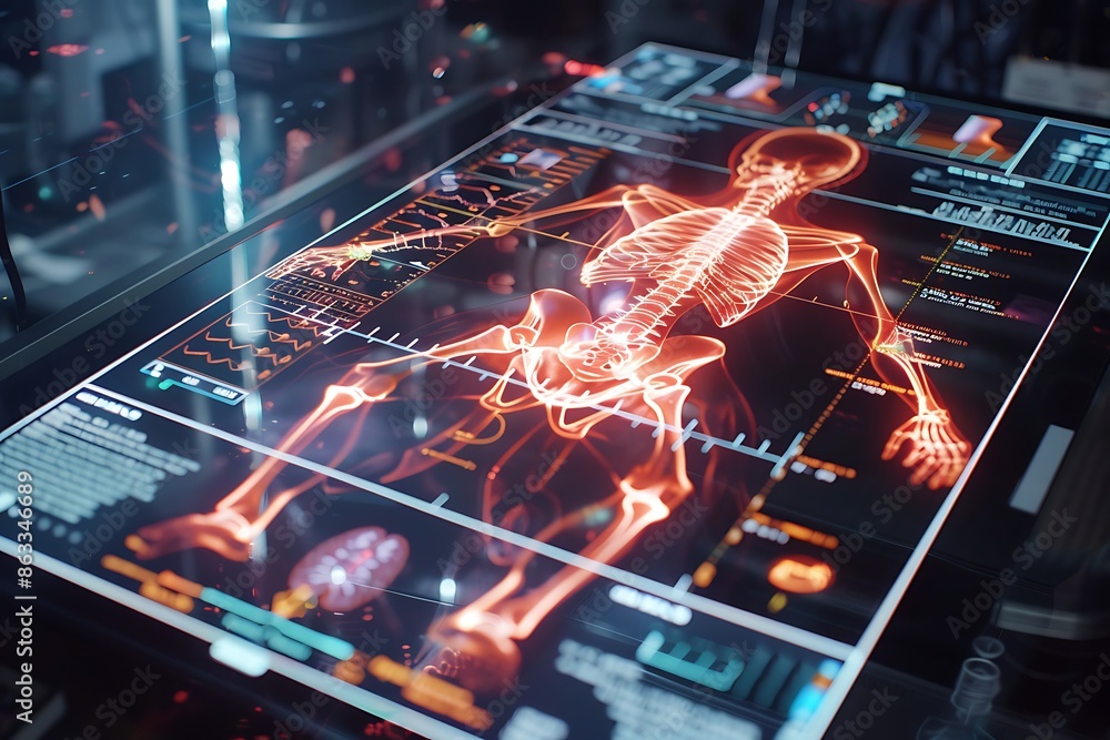 Holographic diagnostic imaging system generating interactive 3D models ...