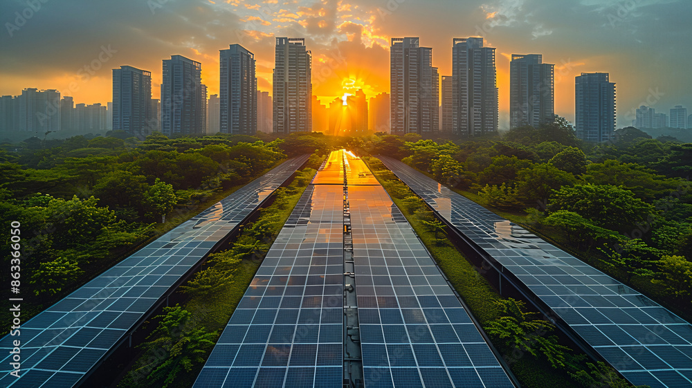 Urban solar energy. Integrating solar panels with green spaces in ...