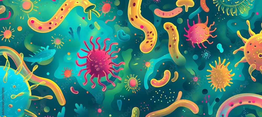 Microbiome infographic platform showcasing role of gut microbiota ...