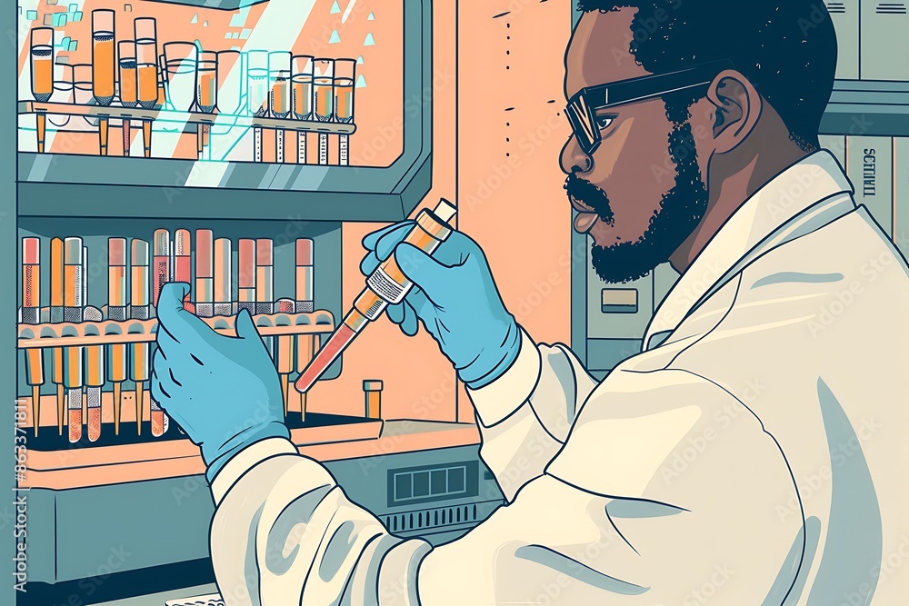 Molecular biologist using PCR to amplify DNA sequences indepth ...