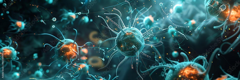 Swarm of medical microbots targeting pathogens and infections within ...