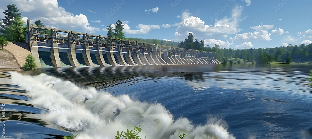 Virtual hydroelectric simulation platform simulating dam construction ...