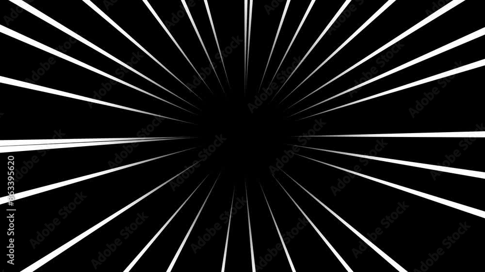 Diagonal Anime Speed lines in Black and White, Radial Comic Light Speed ...