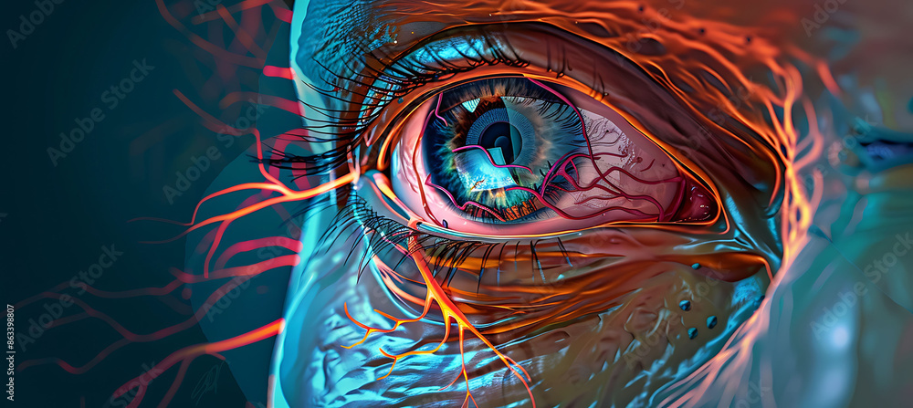 Illustration demonstrating the anatomy of the eye precise infographic ...