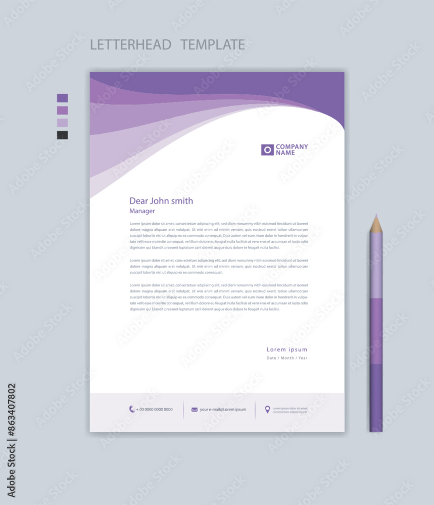 minimalist Letterhead template, company letterhead design, Professional ...