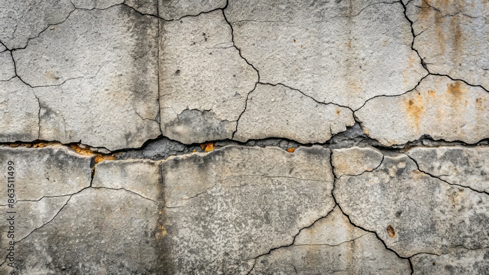 Weathered, distressed, urban concrete textures featuring horizontal ...