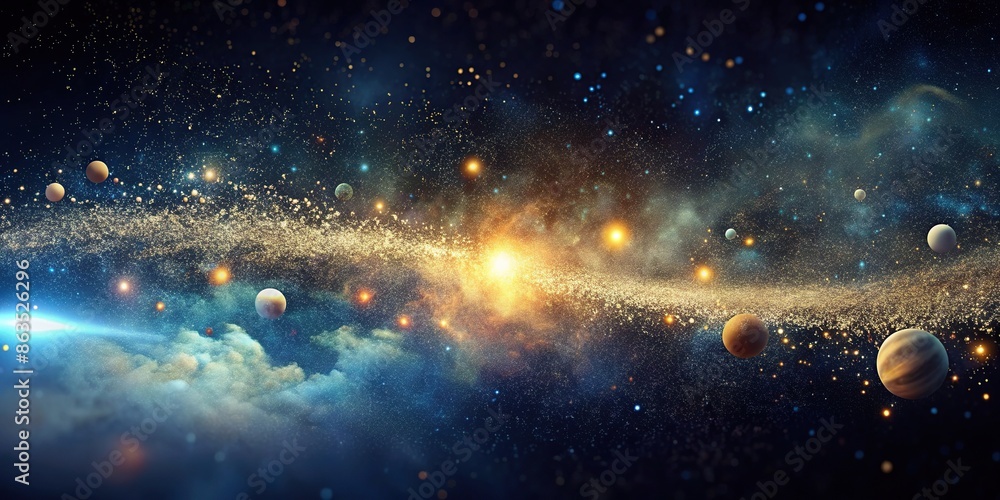 Fine interstellar dust particles floating in space, interstellar, dust ...