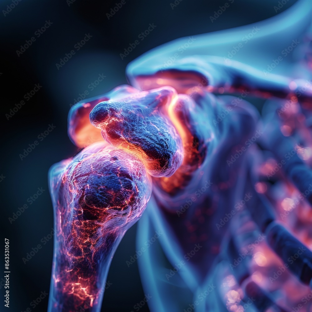 "Shoulder Joint Inflammation: Detailed Skeleton Illustration" "Medical ...